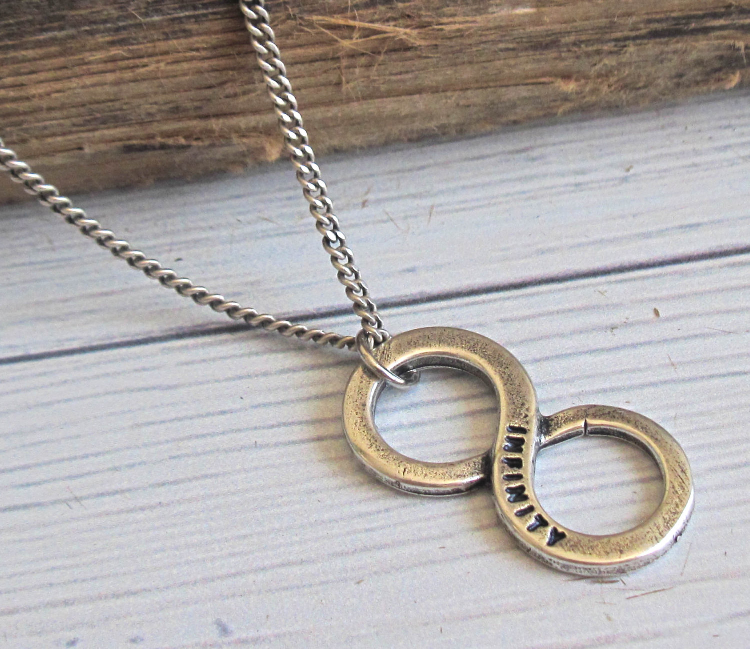 Men's Necklace - Men's Infinity Necklace - Men's Silver Necklace - Mens ...